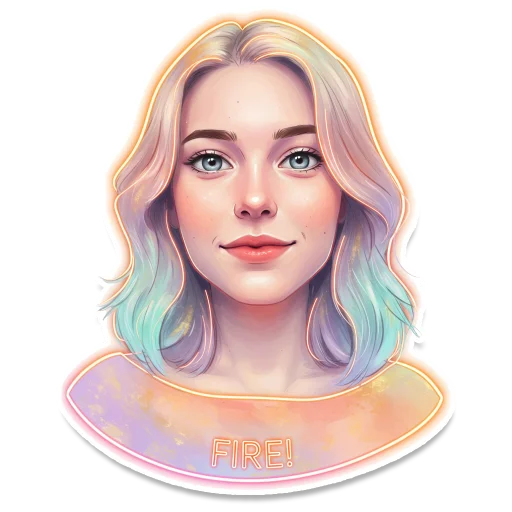 5 Telegram Sticker 🤔 from «Girls» pack