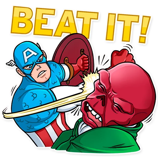 Cтикеры телеграм Captain America