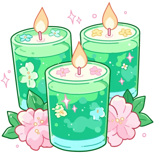 2 Telegram Sticker 🕯 from «cute green» pack