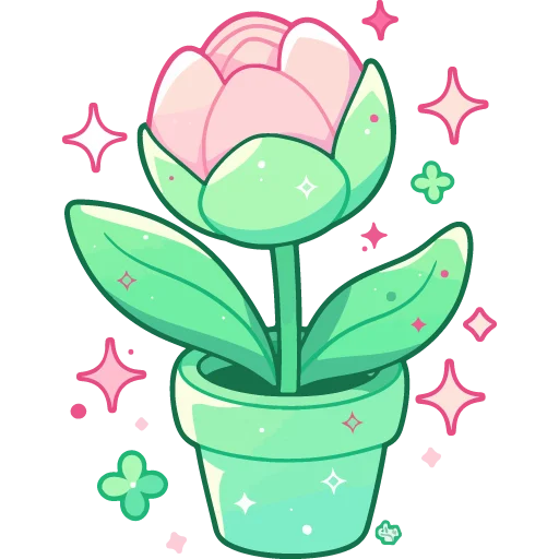 6 Telegram Sticker 🌸 from «cute green» pack