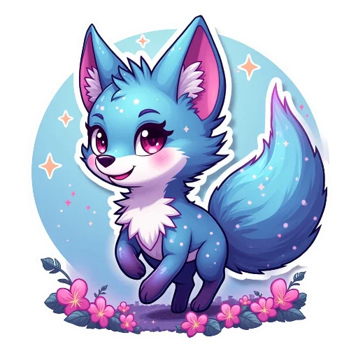 Glimmer Fox Telegram stickers