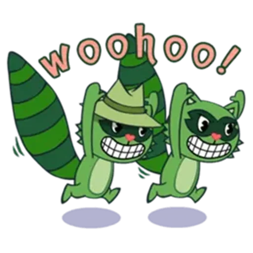 21 Стикер телеграм 😁 из набора «Happy Tree Friends»