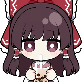 Hakurei Reimu Telegram video stickers