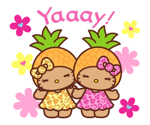 9 Telegram Sticker 🍍 from «Gyaru Hello Kitty» pack