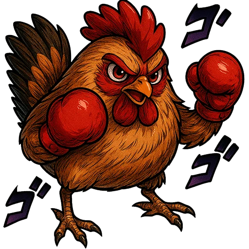 3 Telegram Sticker 🐔 from «Angry Jo Jo Beasts» pack