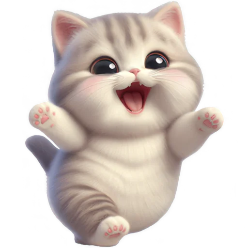 Полосатый котенок Telegram stickers