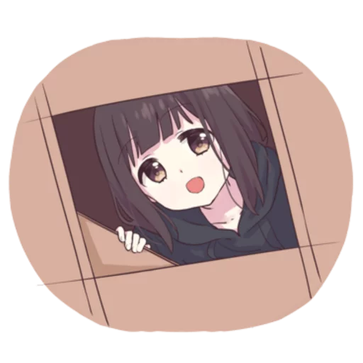 10 Telegram Sticker 😧 from «Menhera Chan» pack