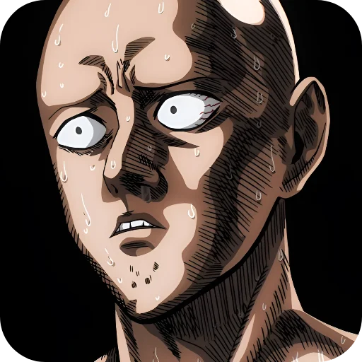 2 Стикер телеграм 😨 из набора «One Punch Man»