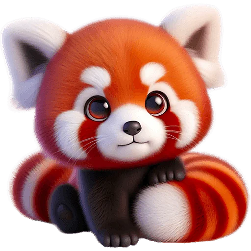 Красная панда Telegram stickers