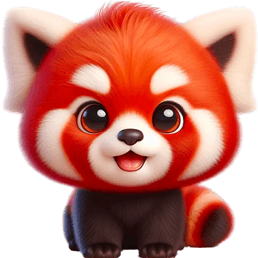 Красная панда Telegram stickers