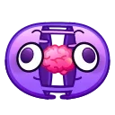 Animatsion stikerlar Telegram Psychopath Smiles