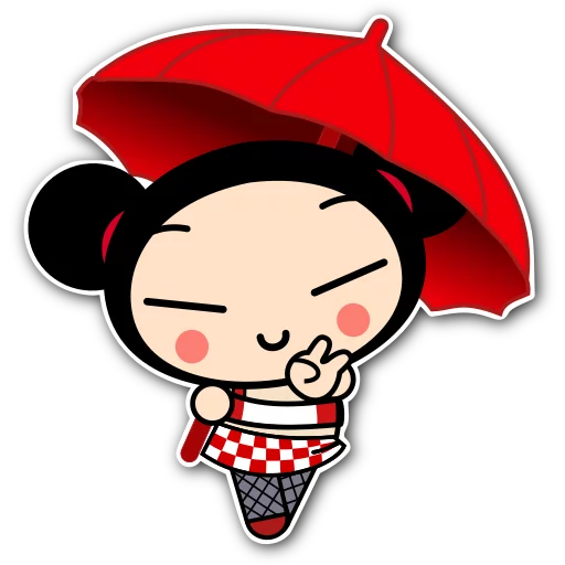 14 Telegram Sticker ☔ from «Pucca» pack