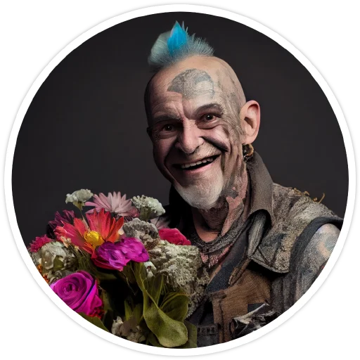 19 Telegram Sticker 😌 from «Old Punk» pack