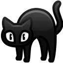 Telegram animated emoji Scared Cat