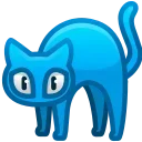 Telegram animated emoji Scared Cat