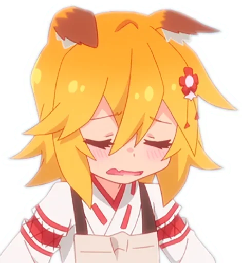 60 Telegram Sticker 😥 from «Sewayaki Kitsune no Senko san» pack