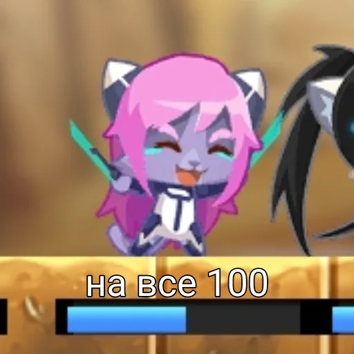 14 Стикер телеграм 💯 из набора «Sword cat memes»