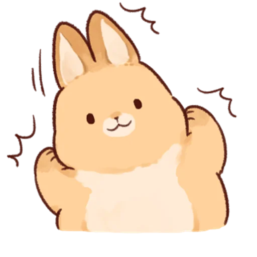 Soft and cute rabbits Telegram stickers
