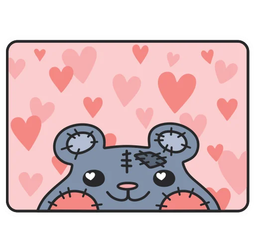 Плюш без надписей Telegram stickers