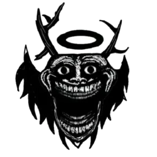 Cтикеры телеграм Scary Troll Face