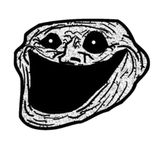 5 Стикер телеграм 🤘 из набора «Scary Troll Face»